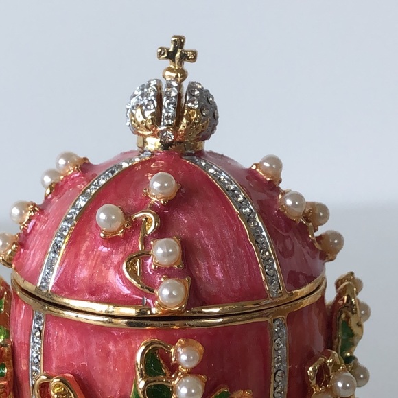 AKM | Accents | Akm Lily Of The Valley Faberge Style Easter Egg Pink ...